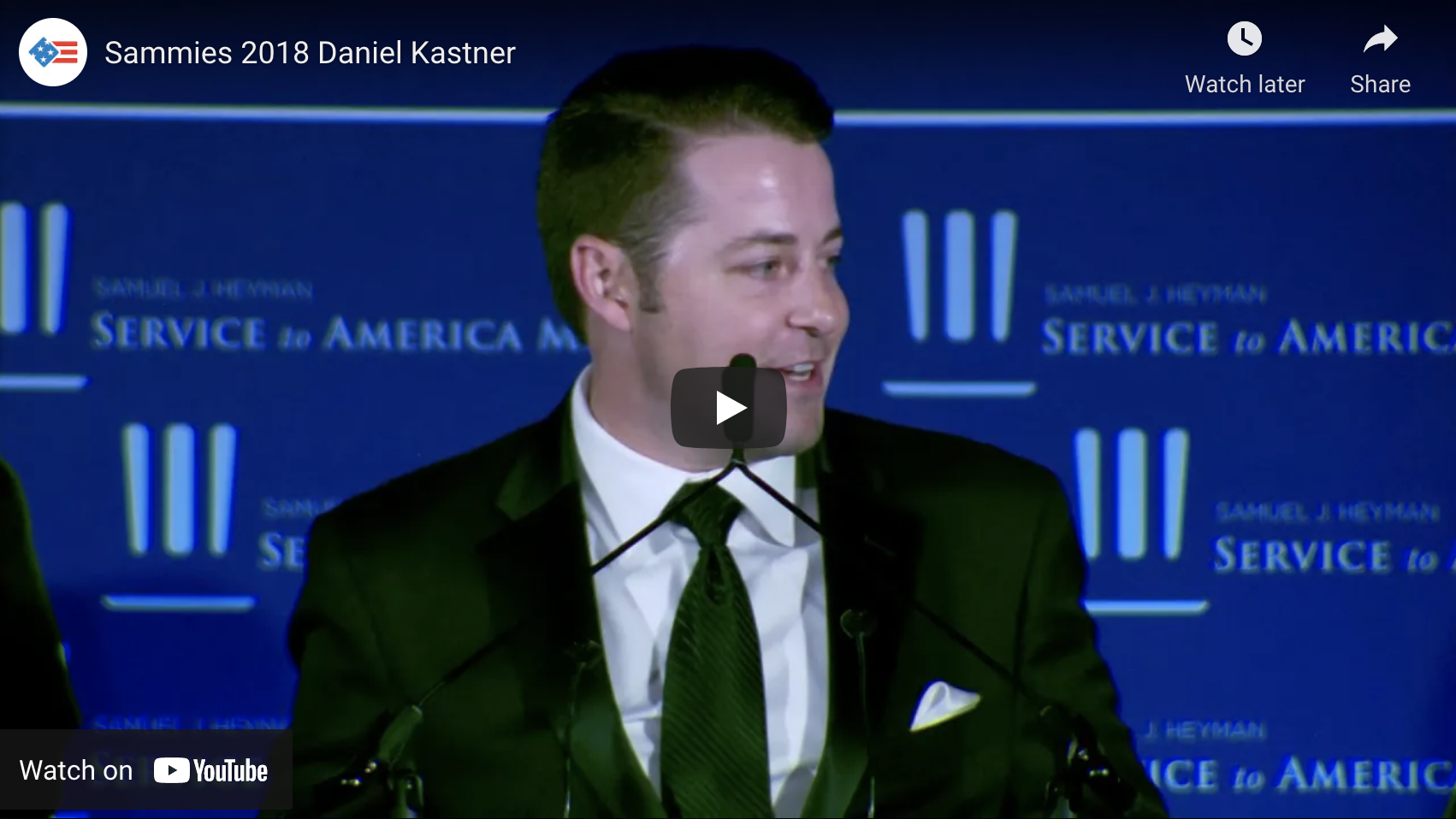 Sammies 2018 Daniel Kastner • Partnership for Public Service