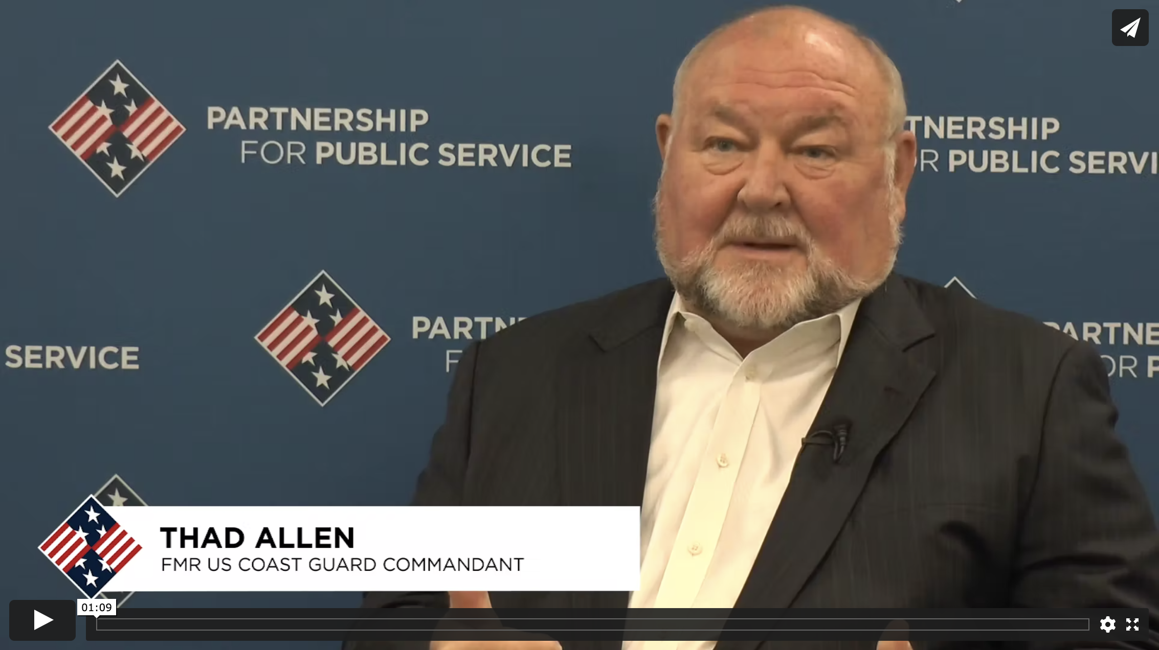 Thad Allen on leadership • Partnership for Public Service