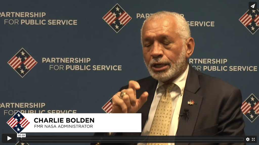 Charlie Bolden on stewardship • Partnership for Public Service