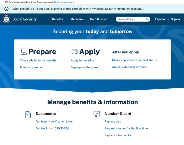 SOCIAL SECURITY WEBSITE REDESIGN • Partnership for Public Service